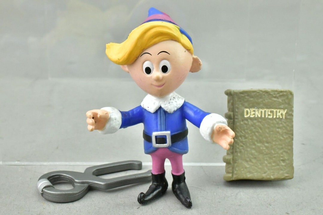VERY RARE Memory Lane Mini Hermey Dentist Elf Book Plyers Action Figure ...
