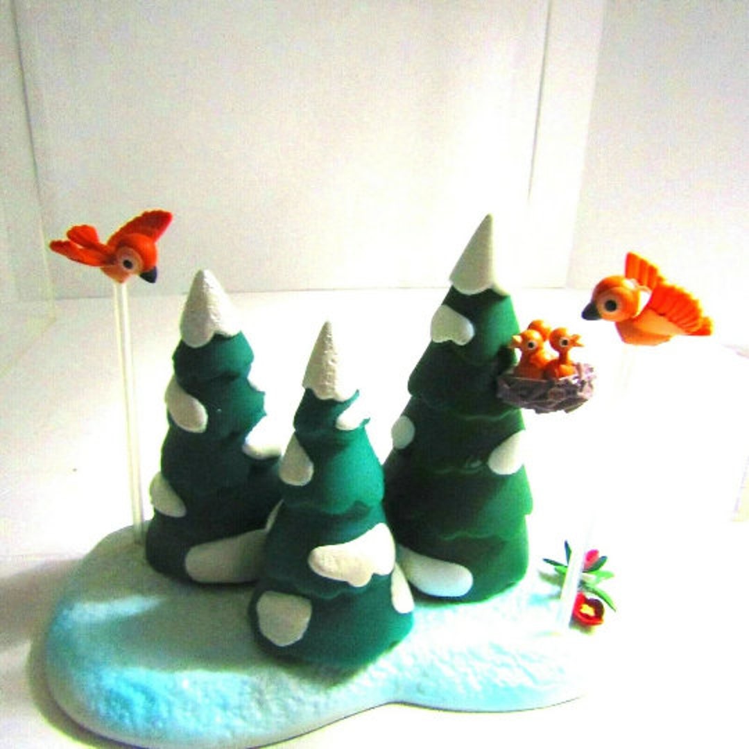 Memory Lane Birds Nest Winter Woodlands Iceberg Playset Rudolph ...