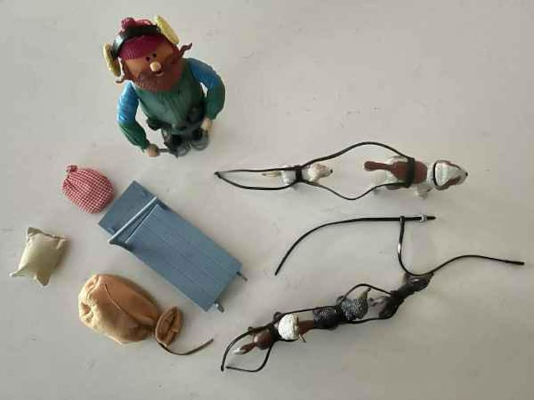 Vintage Rare! Memory Lane Prospector Miner Yukon Cornelius Dog Sled ...