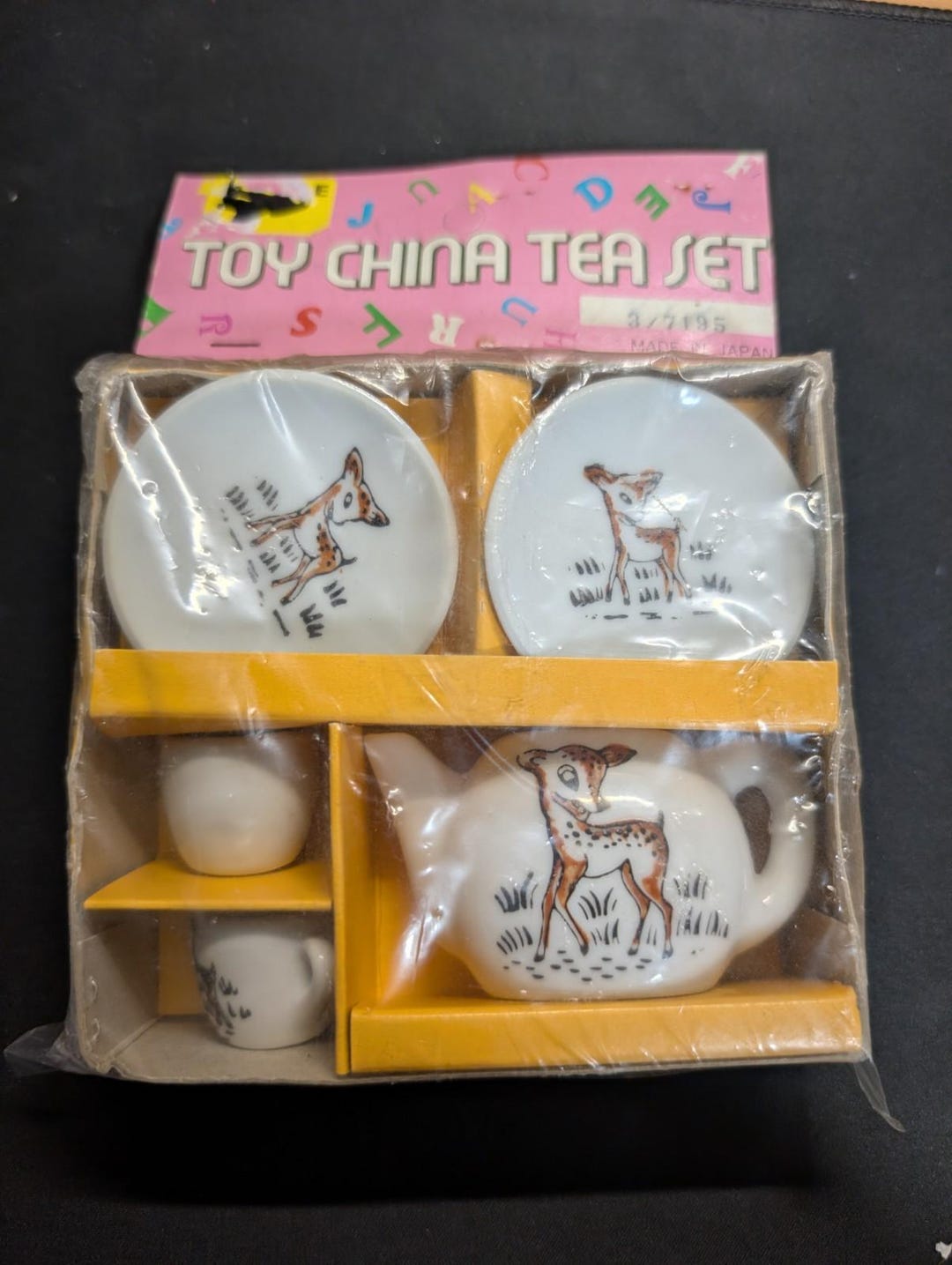 Vintage Rudolph Kids Toy Doll Deer Tea Set: Miniature Dollhouse China ...