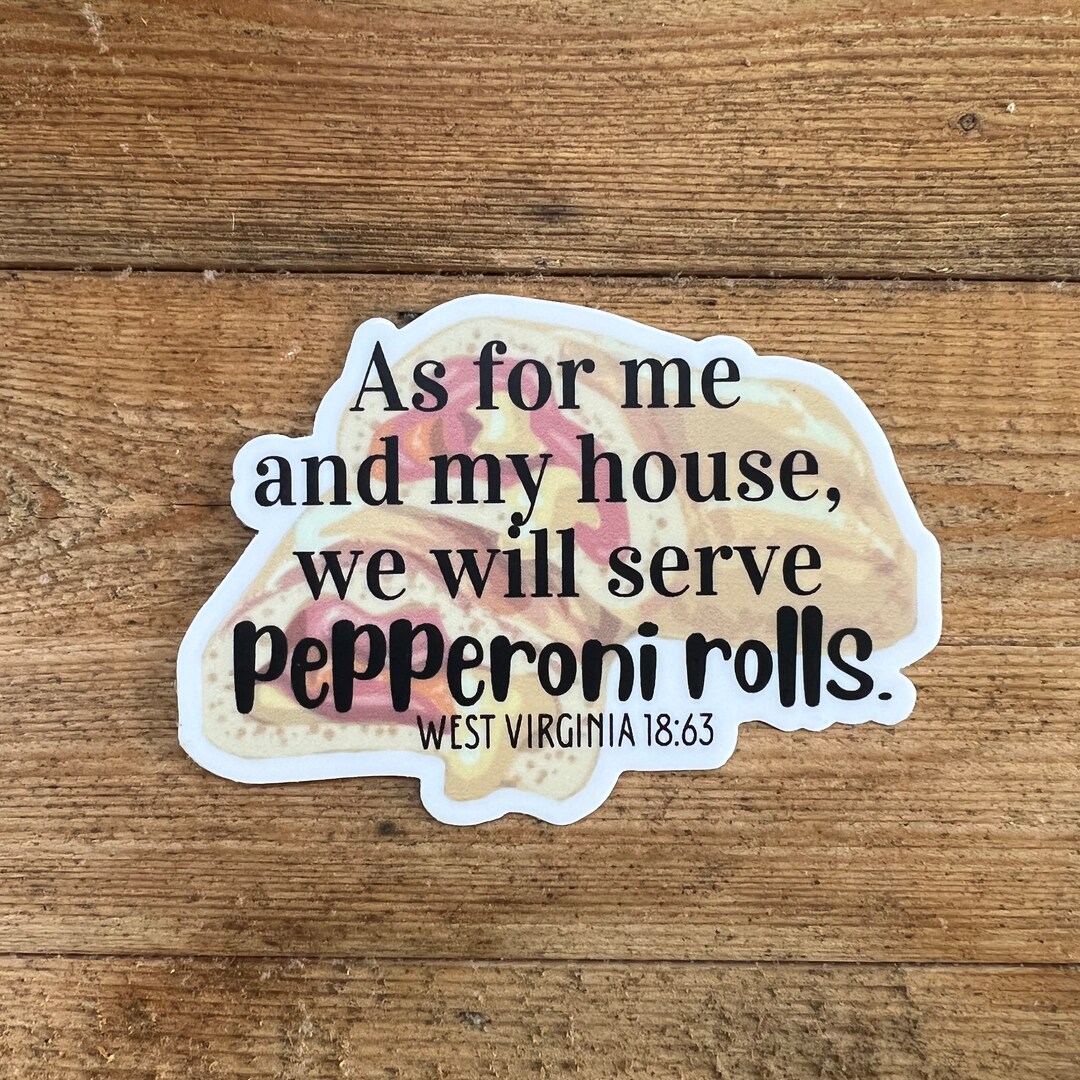 Pepperoni Roll West Virginia Vinyl Sticker or Magnet - Etsy