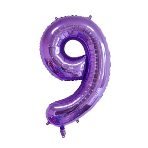 40inch Purple Foil Number Balloon, Birthdays Graduations Wedding Party ...