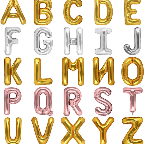 Gold Letter Balloons - Etsy
