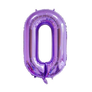 40inch Purple Foil Number Balloon, Birthdays Graduations Wedding Party ...