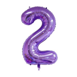 40inch Purple Foil Number Balloon, Birthdays Graduations Wedding Party ...