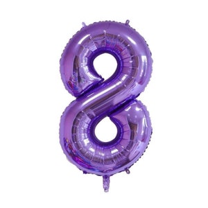 40inch Purple Foil Number Balloon, Birthdays Graduations Wedding Party ...
