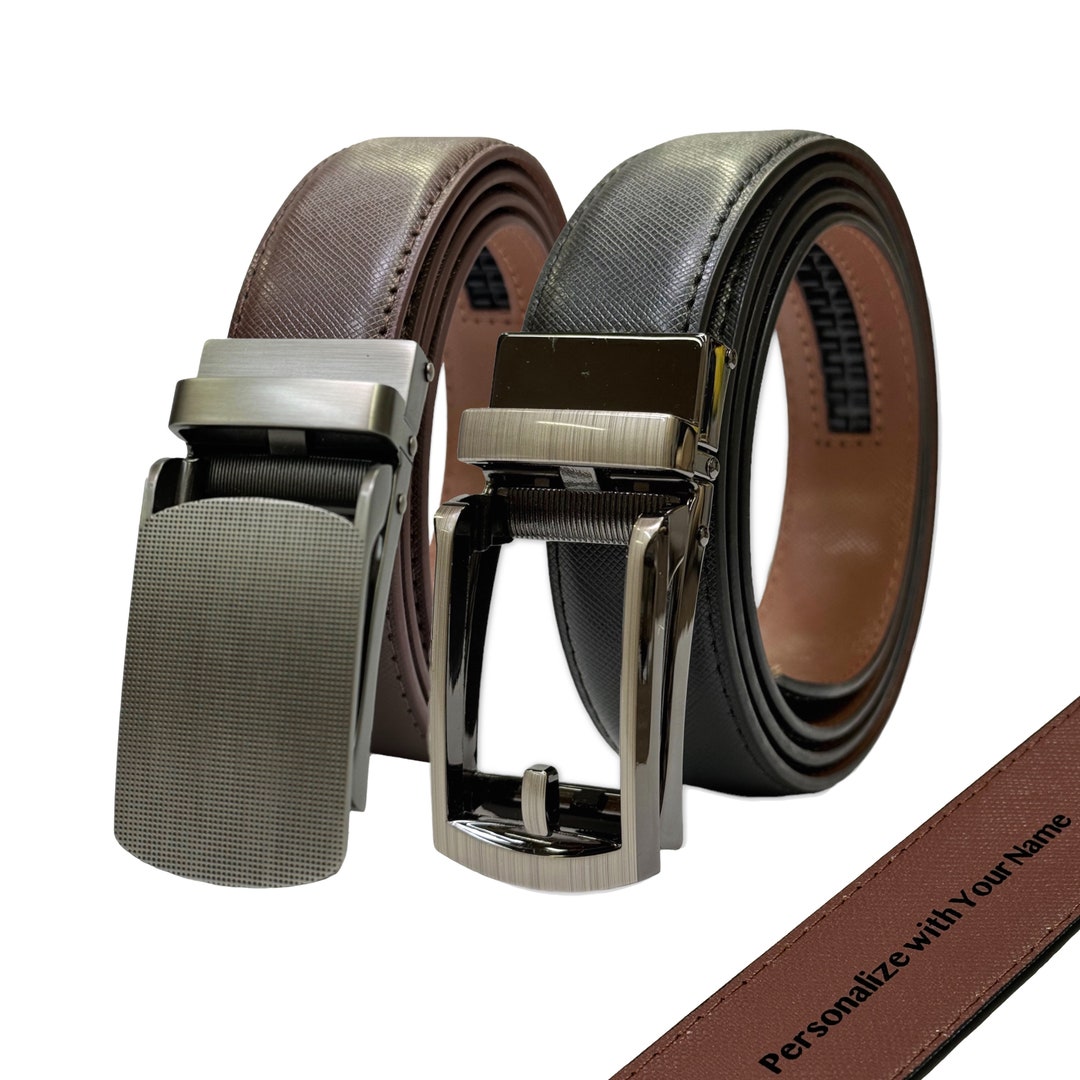 Men's Click Ratchet Belt With Sliding Buckle – Adjustable for Custom ...
