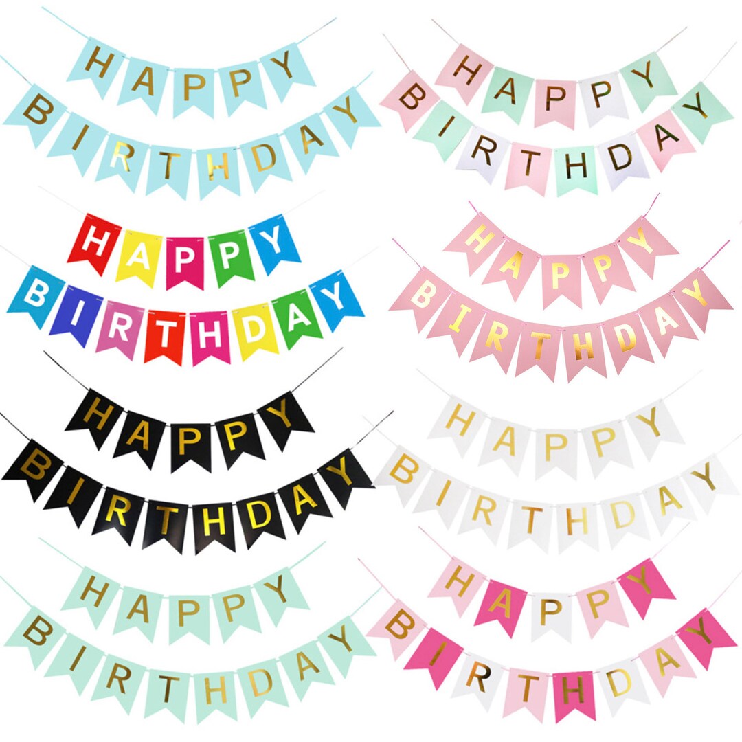 Happy Birthday Letter Backdrop Banner Party Decorations - Etsy