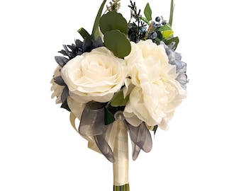 Baby Blue and White Rose Artificial Wedding Flower Collection - Etsy