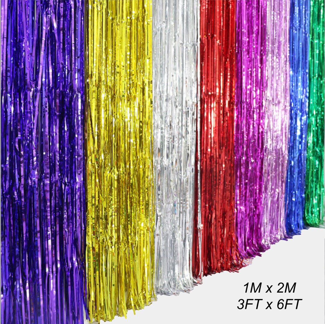 3-pack Party Backdrop Door Curtains Gold/silver/red/pink/blue/green ...