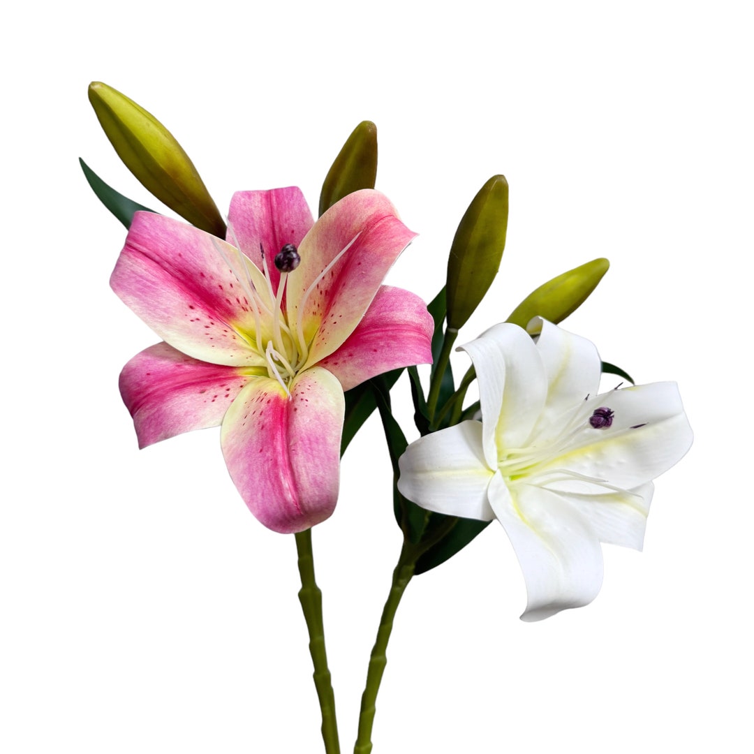 2-pack Artificial Lily Stems, 14 Inches - Etsy