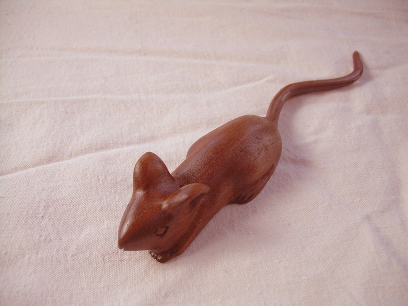 Carved Wooden Mouse Oak or Walnut Can Be Fixed to - Etsy