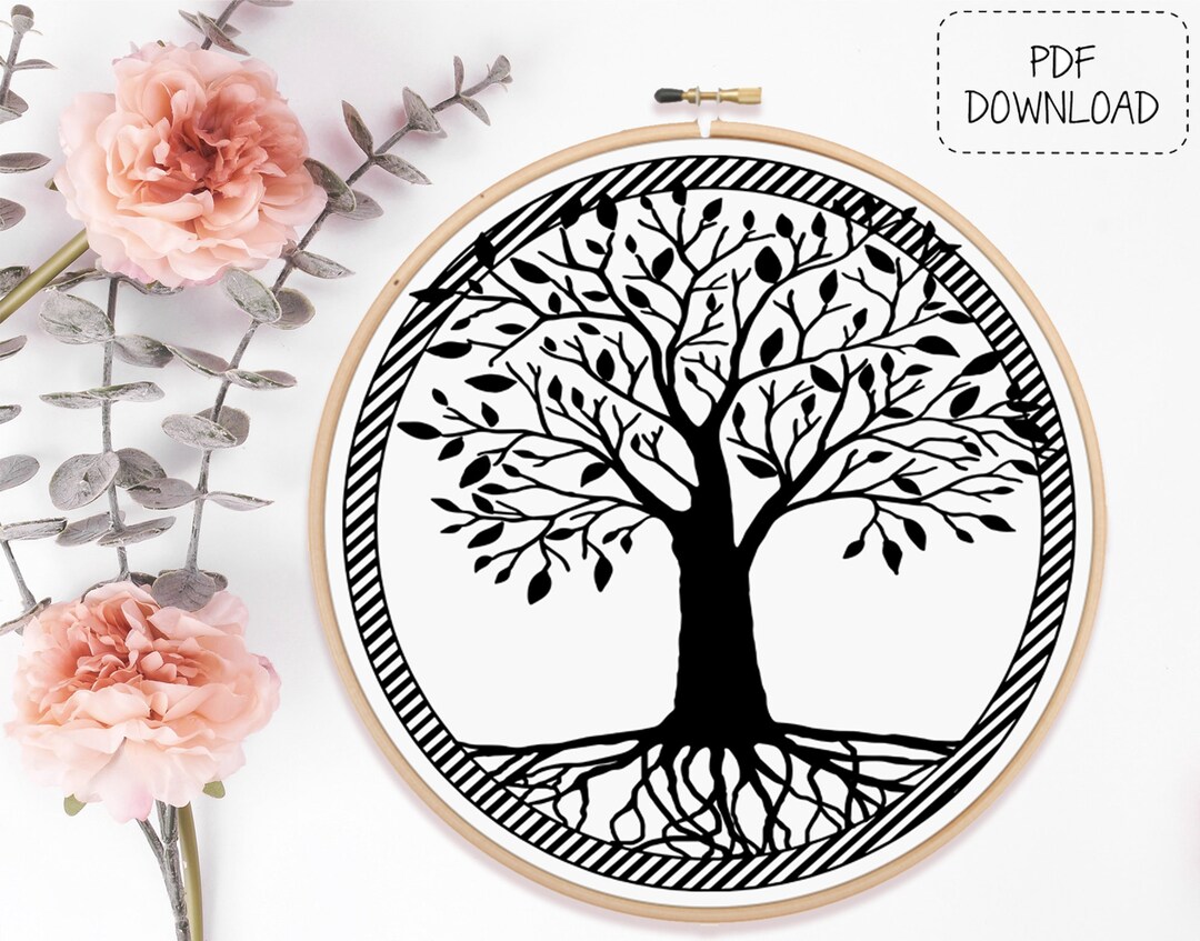 Hand Embroidery Pattern - PDF Download - 'tree of Life 2' (printable ...