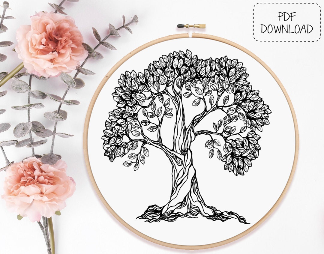 Hand Embroidery Pattern - PDF Download - 'tree of Life 1' (printable ...