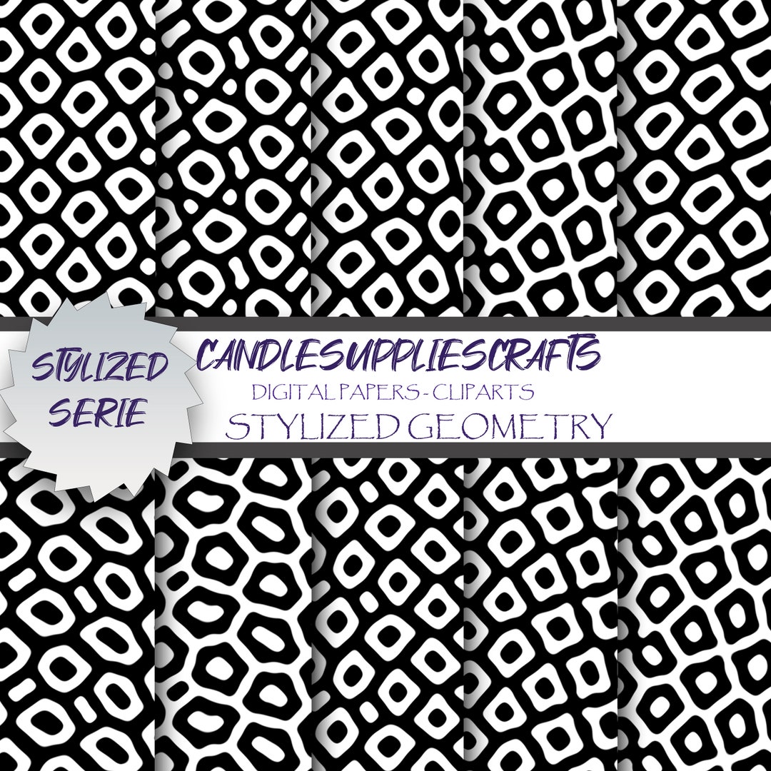 10 Stylized Geometry Theme Digital Paper Commercial Use Digital Paper ...