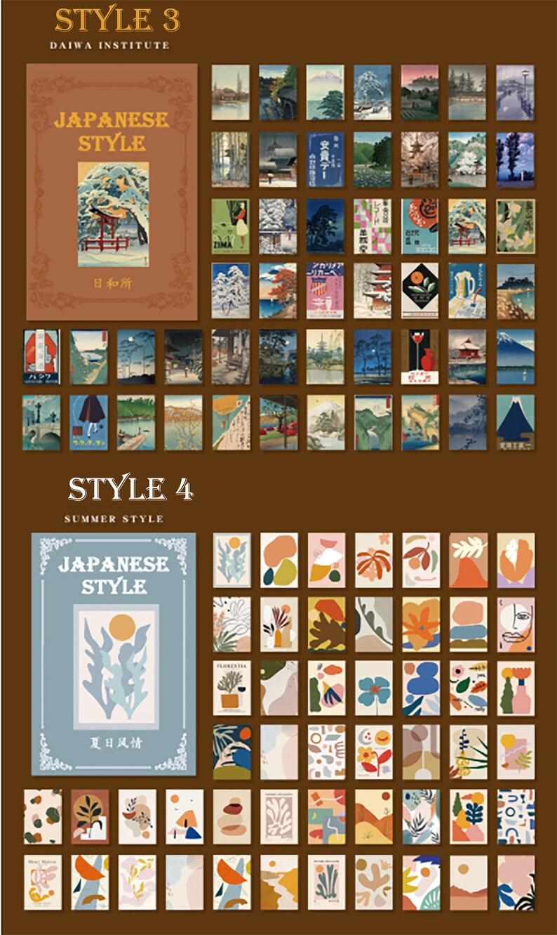 50 Sheets Retro Paper Mini Memo Booklet Mini Vintage Printed - Etsy