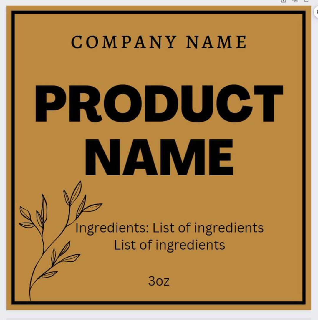 Editable Square Label. Simply Natural Sticker Template. Customize ...