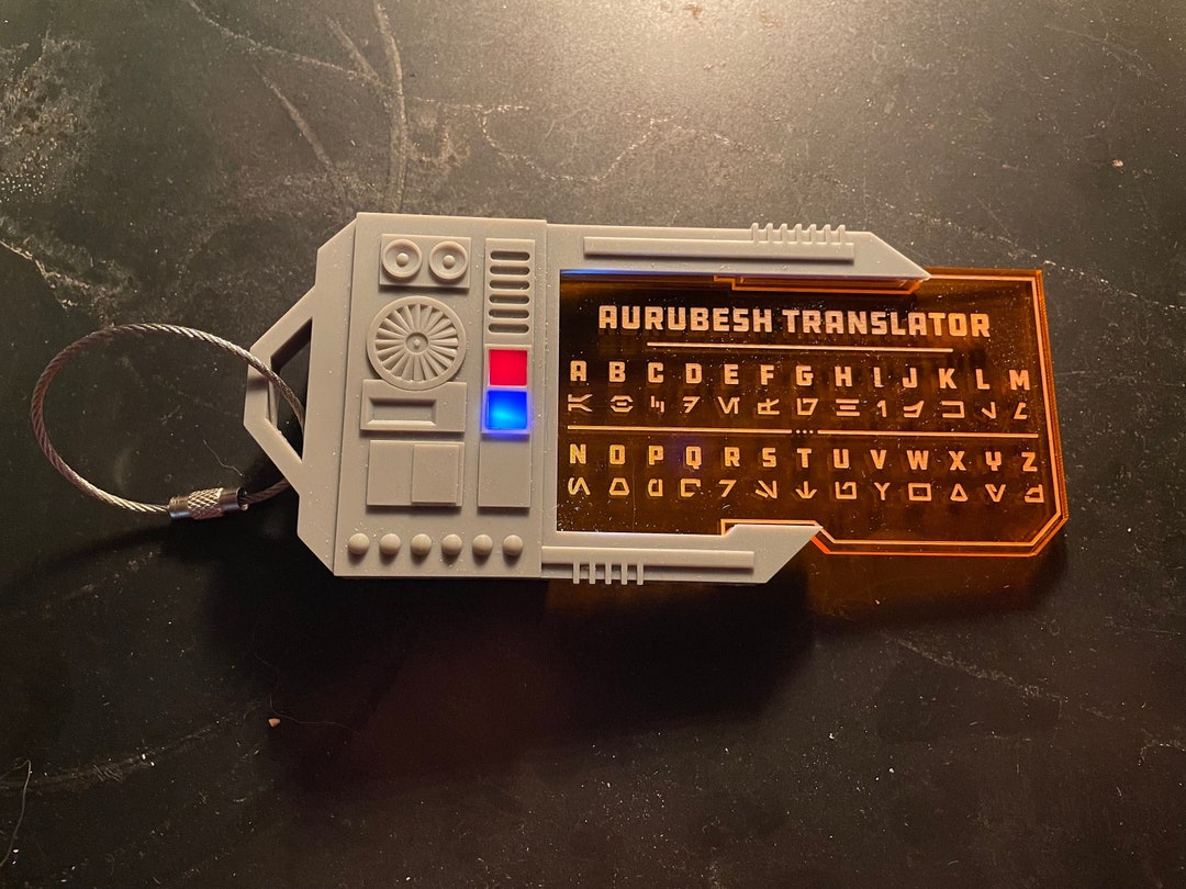 Light up Aurebesh Translator Card Star Wars, Galaxys Edge - Etsy