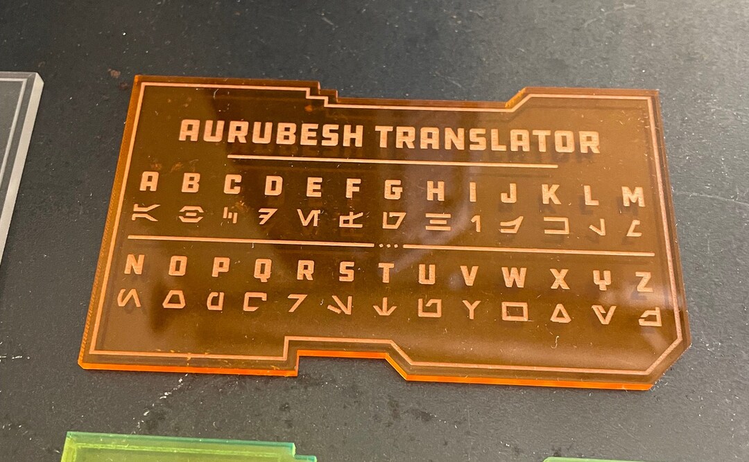 Aurebesh Translator Card Star Wars, Galaxys Edge, Cosplay - Etsy