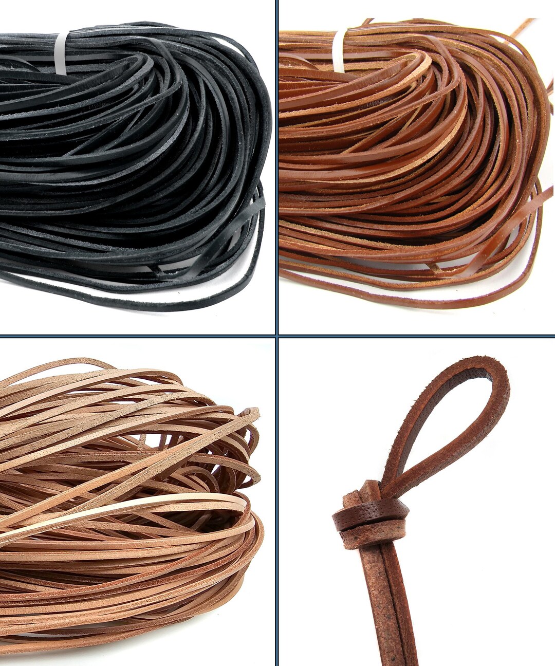 Square Leather Cord 3 Mm X 2 Mm - High-strength Leather Strap | Ideal ...