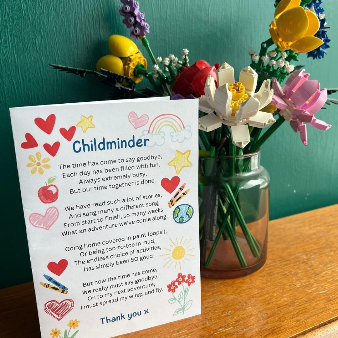 Printable Childminder Thank You Card - Etsy