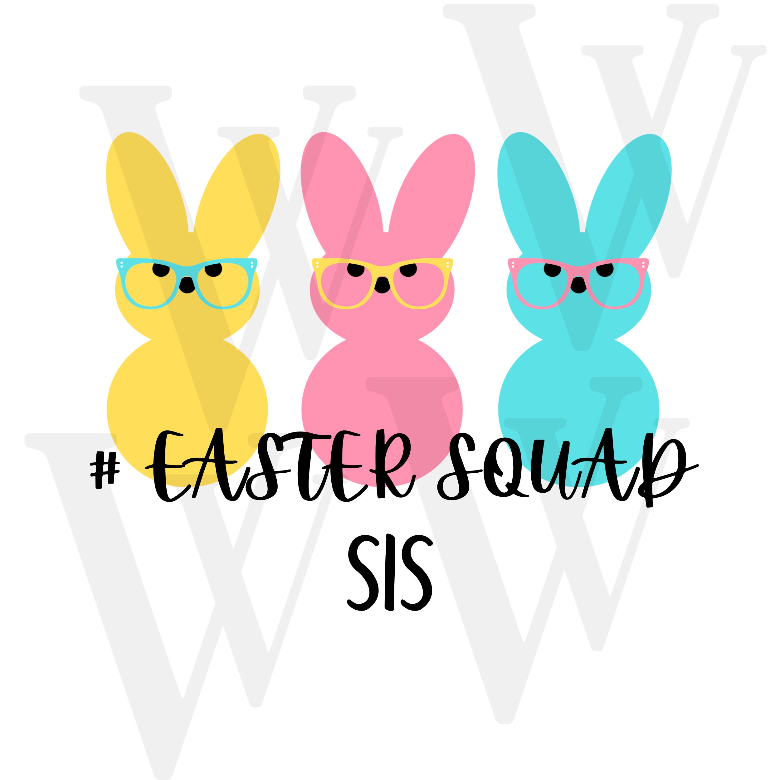 Easter Squad PNG Funny Easter Family Shirts PNG Easter Peeps Family PNG ...