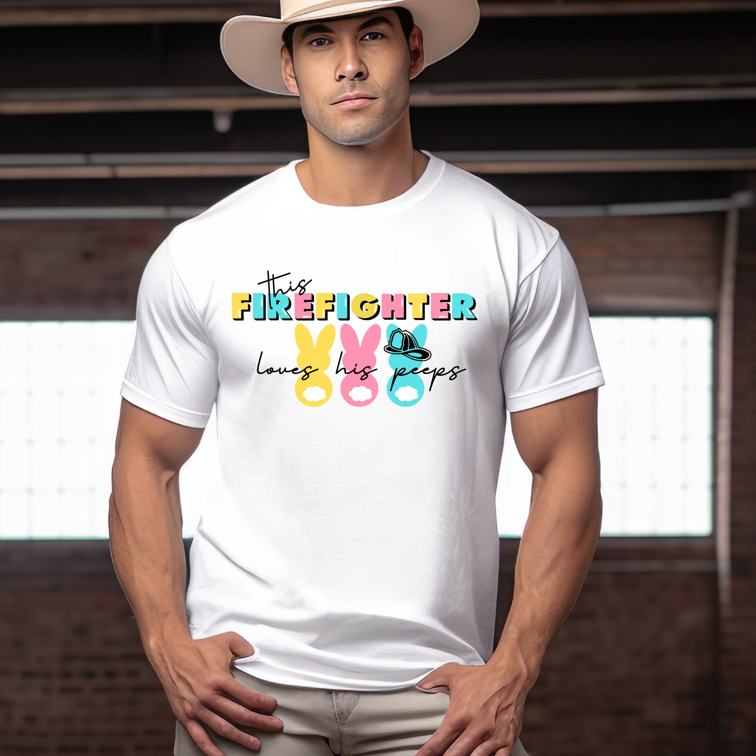 Firefighter Easter Shirts PNG This FIREFIGHTER Loves His Peeps PNG ...