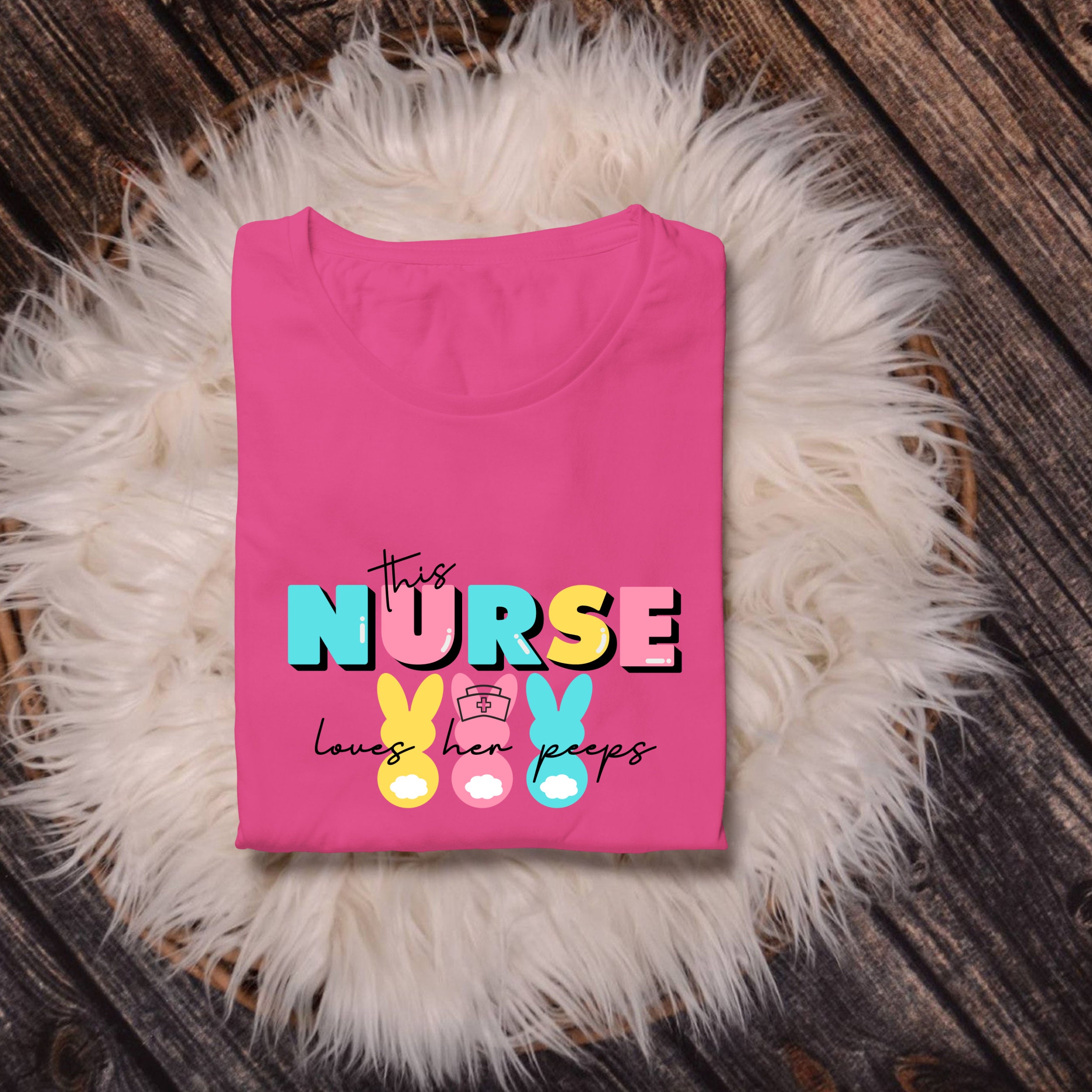 This NURSE Loves Her Peeps PNG Nurse Shirts Png Easter Shirts Nurse Png ...