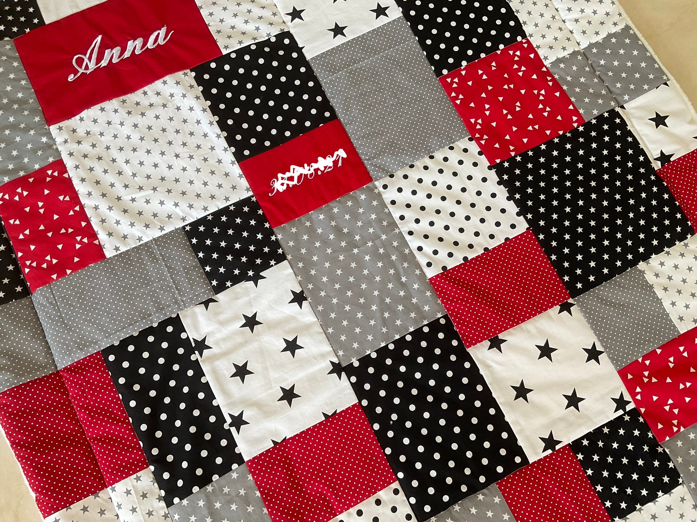 Patchworkdecke personalisiert - Etsy.de
