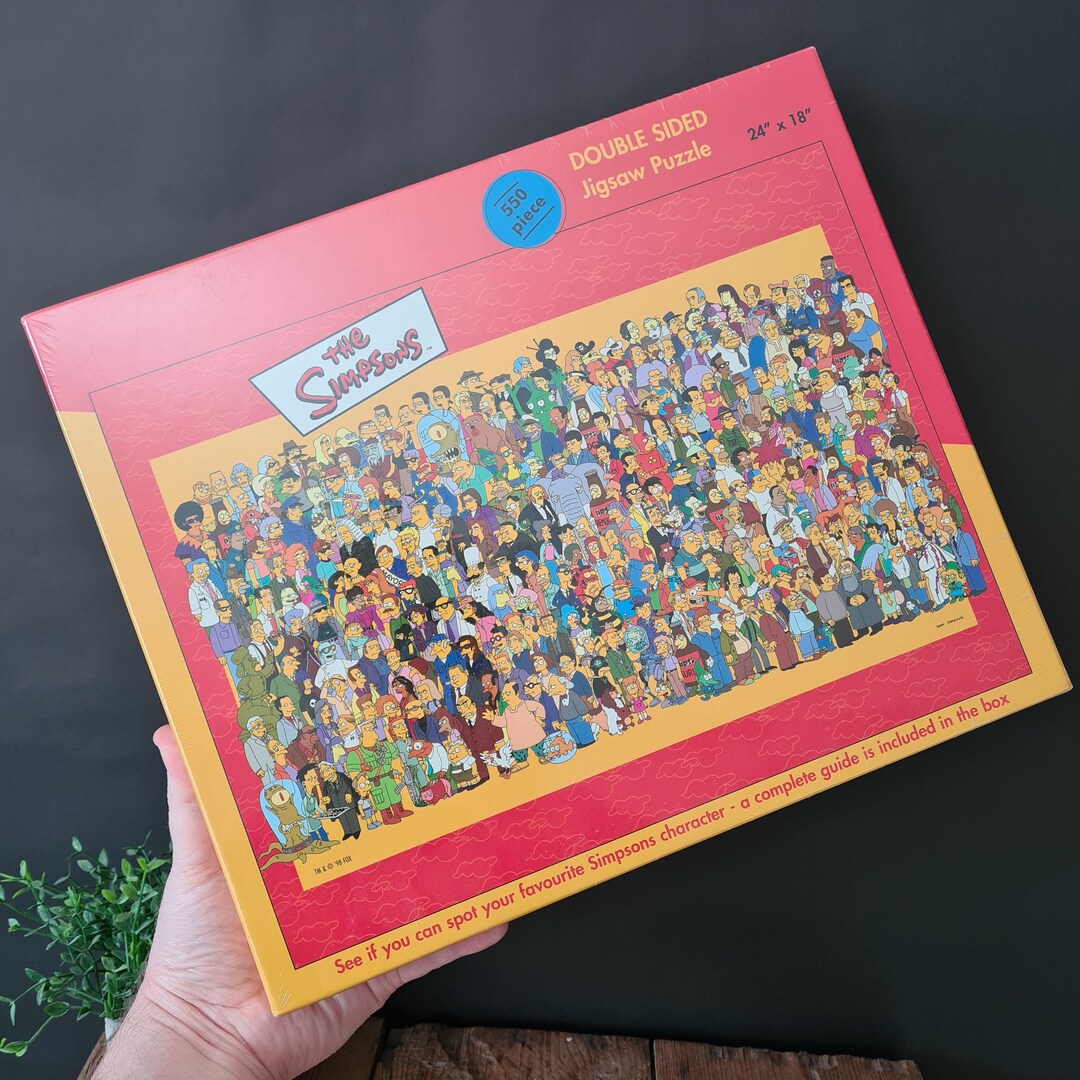 Vintage Sealed the Simpsons Double Sided 550 Piece Jigsaw Puzzle, 24 X ...