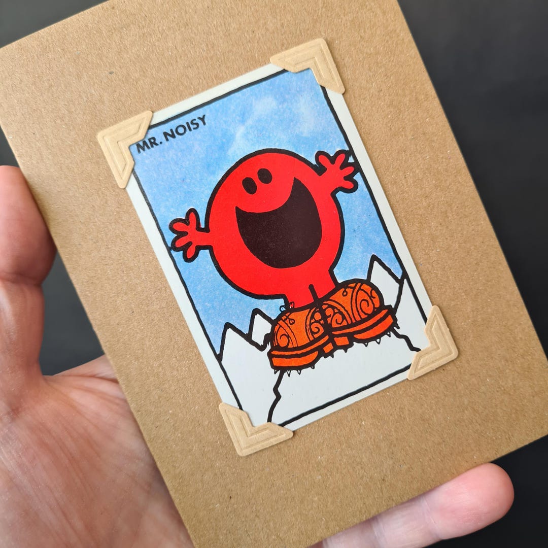 Mr Noisy Greetings Card, Vintage Mr Men Greeting Card, Vintage Mr Men ...
