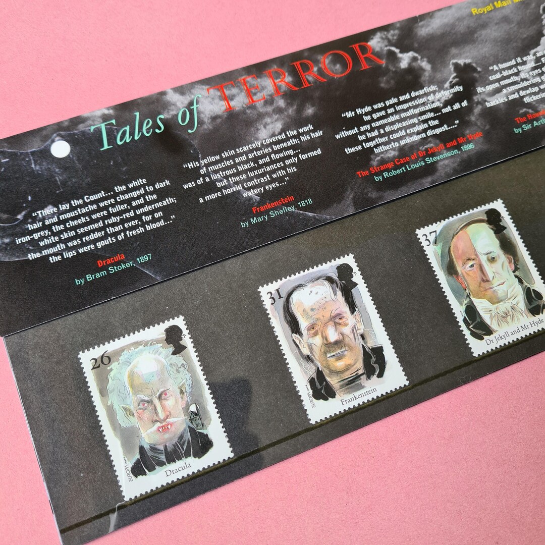 Tales of Terror Vintage Horror Stamps, Collectable Horror Novel Postage ...