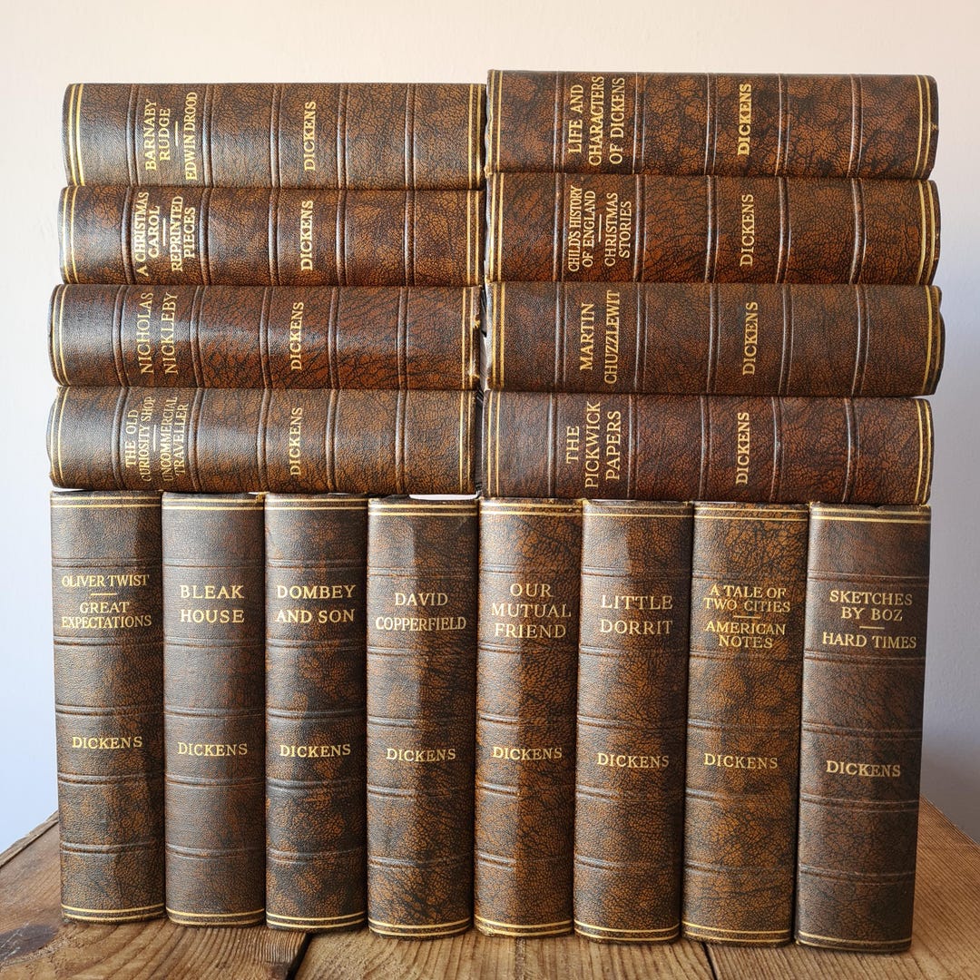Charles Dickens Book Collection, Vintage 1930s Charles Dickens Hardback ...