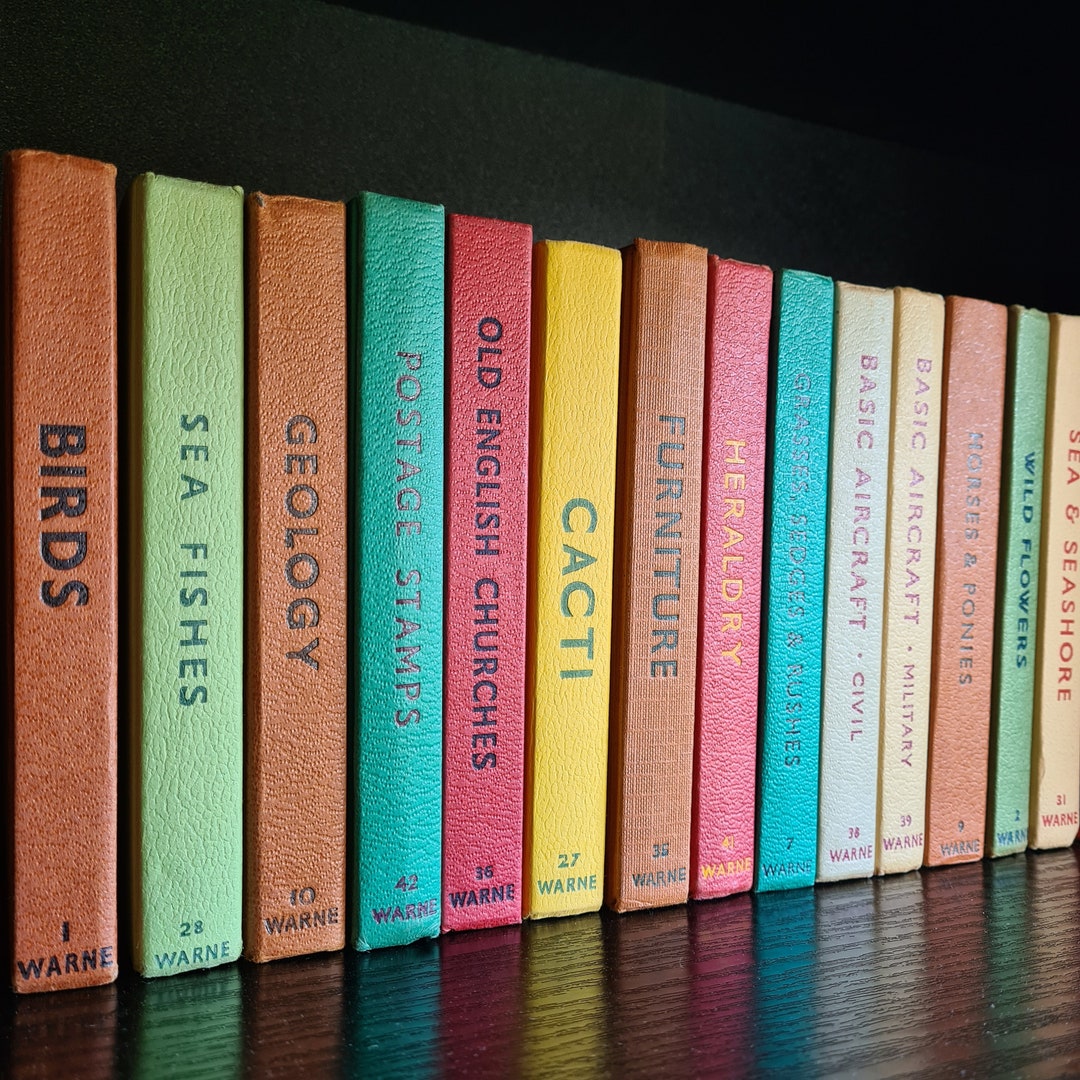 Vintage Observer Books Perfect for Colourful Bookshelf Display ...