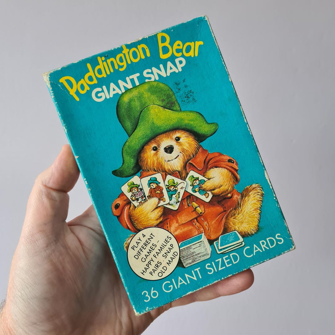 Vintage Paddington Bear Giant Snap Game, Vintage Paddington Bear Card ...