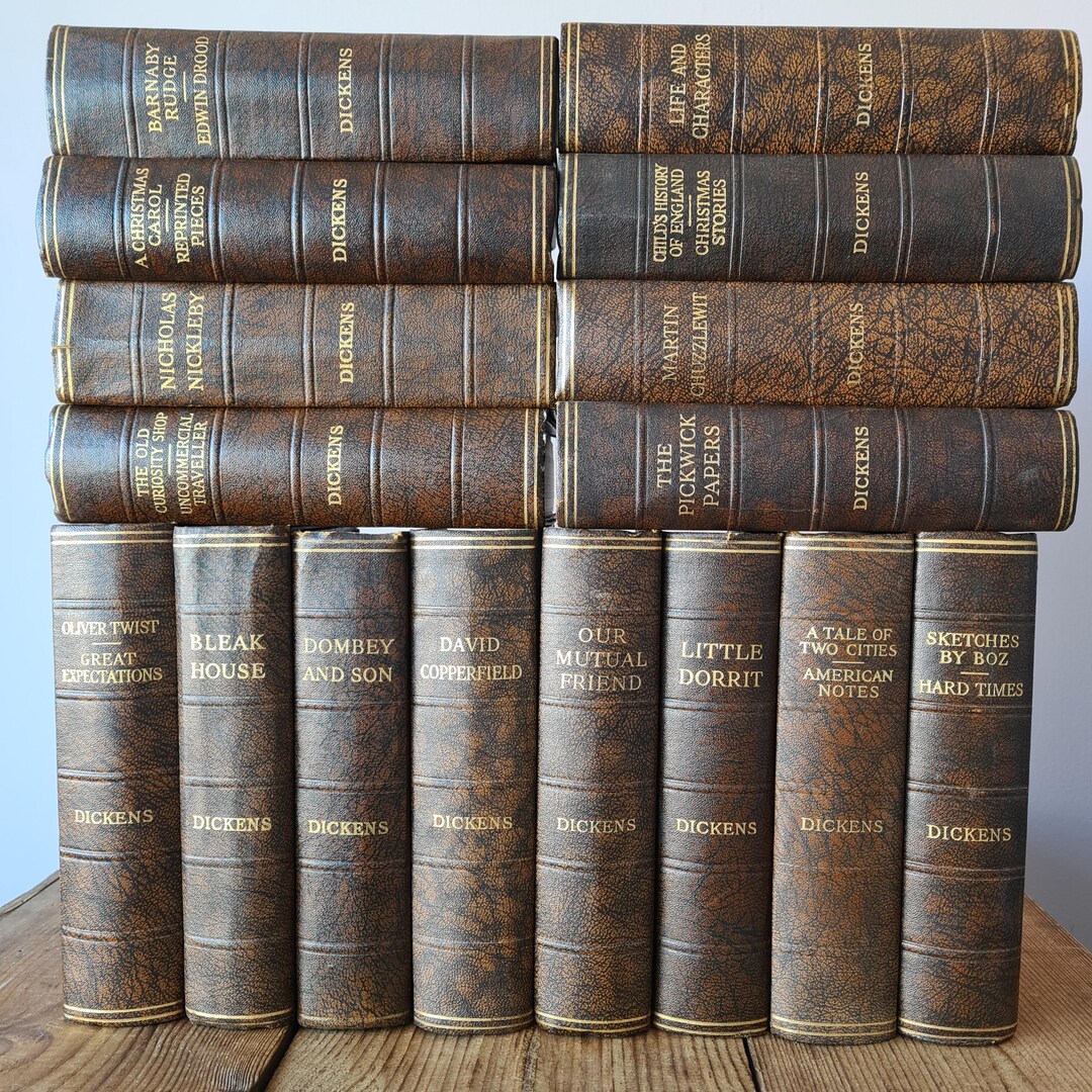 Charles Dickens Book Collection, Vintage 1930s Charles Dickens Hardback ...