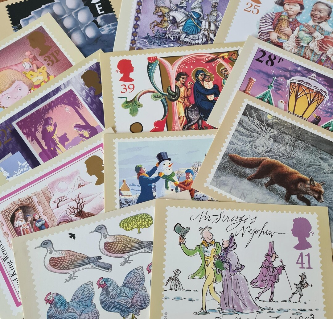 Vintage Christmas Postcards, Vintage British Christmas Postcard Bundles ...