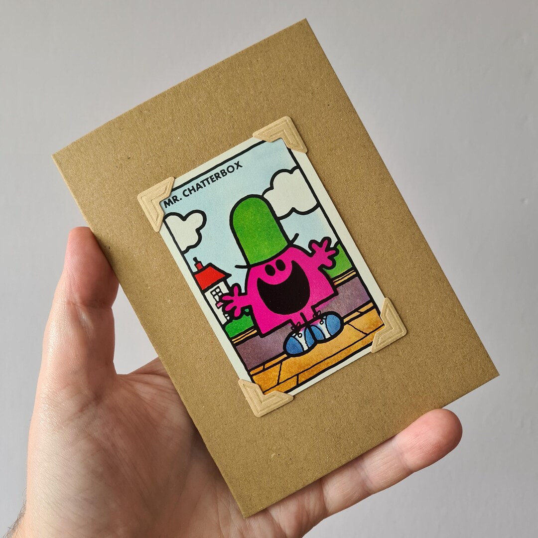 Mr Men Card, Vintage Mr Men Greetings Cards, Handmade Mr Men Card ...
