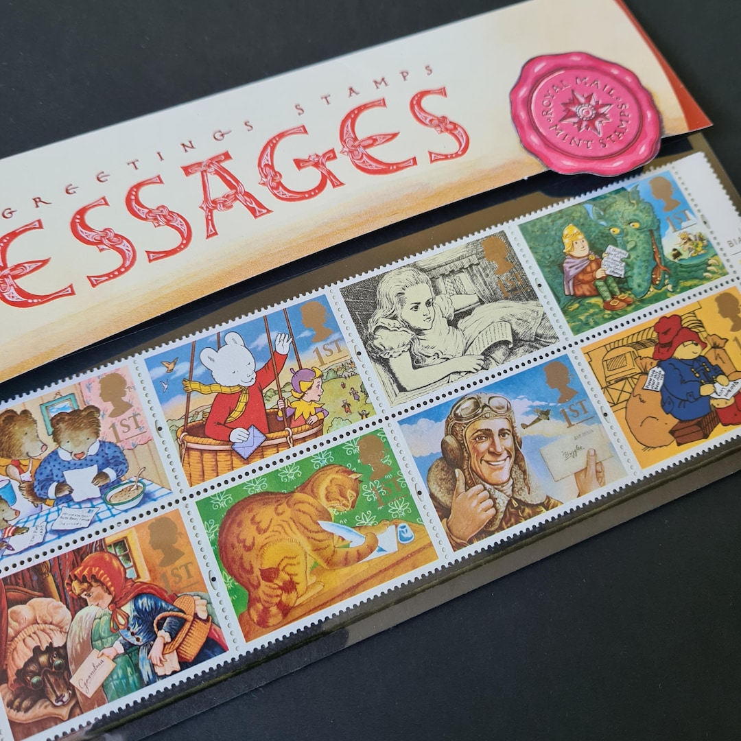 Classic Children's Book Characters Stamp Collection, Vintage Book ...