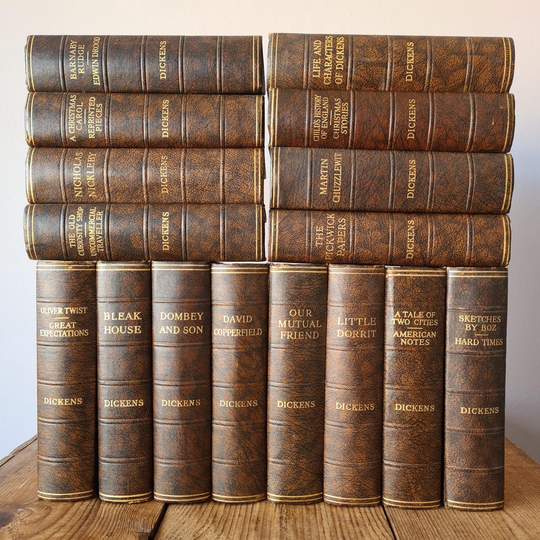 Charles Dickens Book Collection, Vintage 1930s Charles Dickens Hardback ...