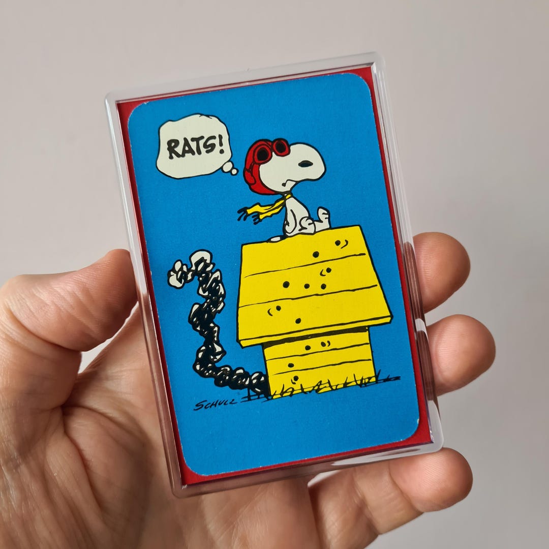 Snoopy Red Baron Fridge Magnet Featuring A Rare Vintage Snoopy Playing ...
