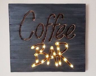 Light up Coffee Sign - Etsy