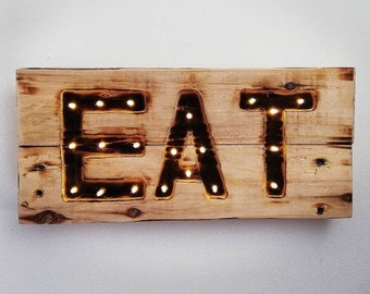 Light up Eat Sign | Etsy