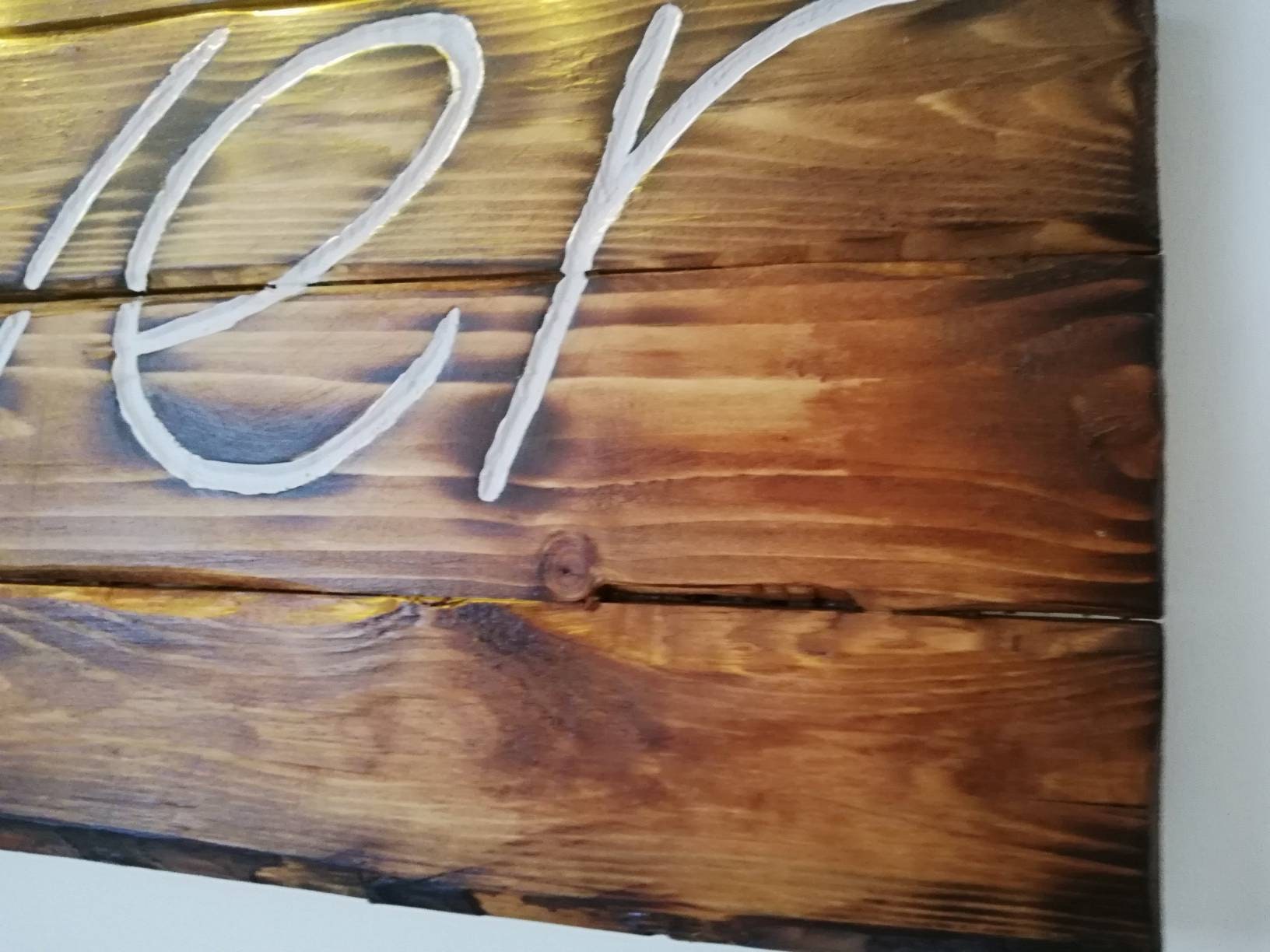 Pallet wall sign Rustic wooden wall art Light up decor | Etsy