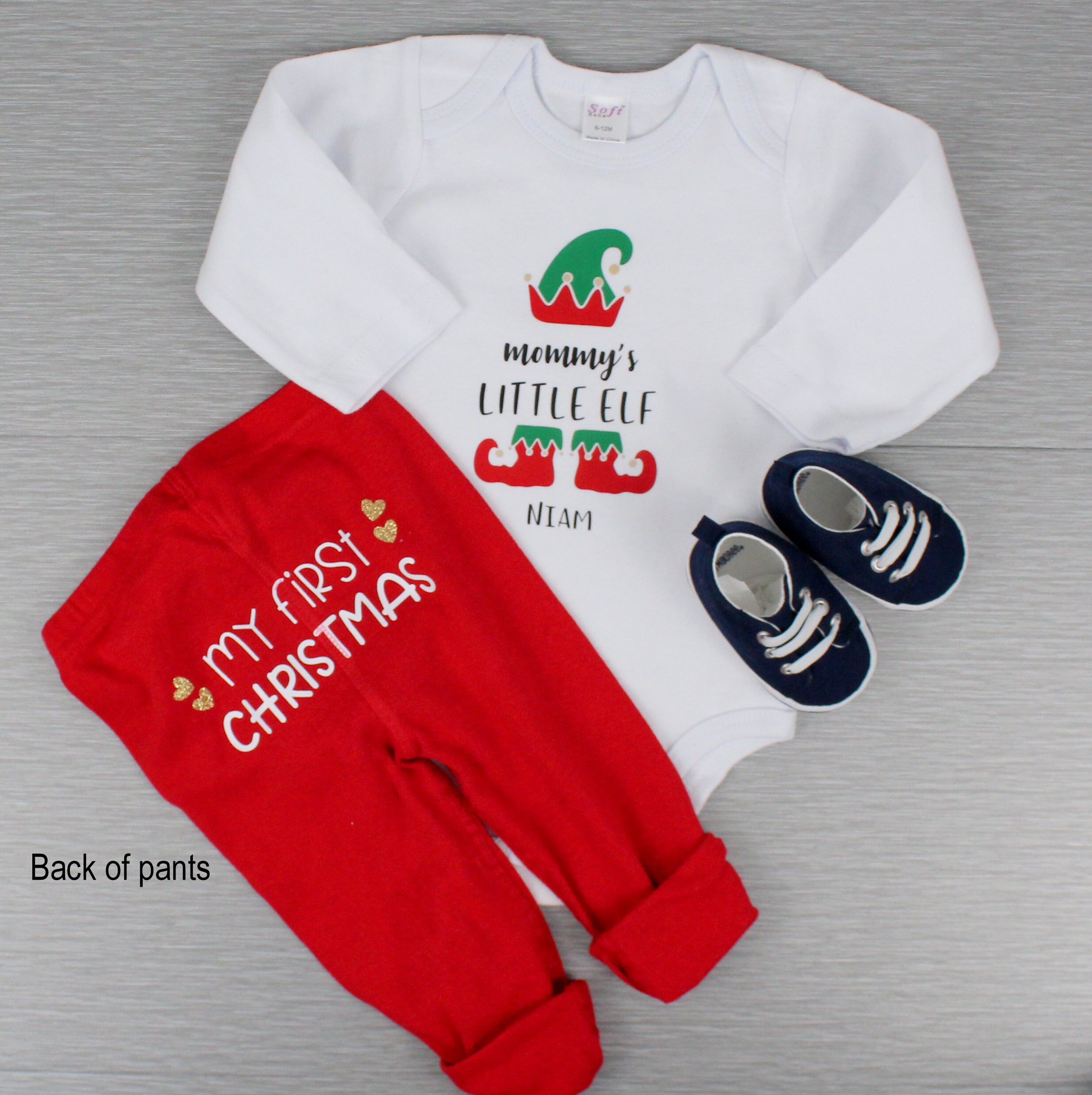 Mommys Little Elf Babys First Christmas Christmas Pajamas - Etsy