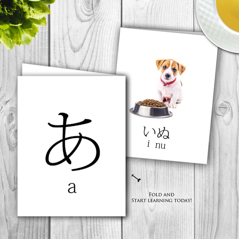 Hiragana Flash Card, Learn Japanese for Beginner - DIGITAL DOWNLOAD ...