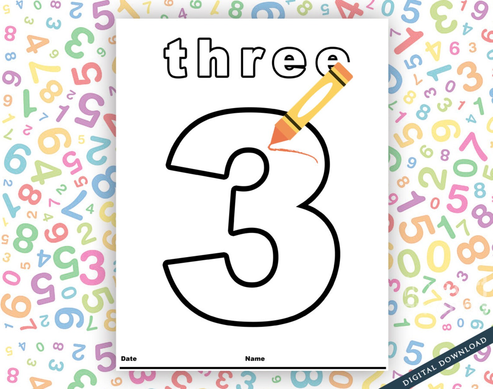 Toddler Educational Teaching Print Numbers 1-10/ 22 Sheets - Etsy Sweden