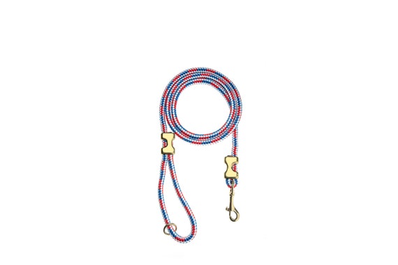 Red White & Blue Rope Leash by PAWSWILD | Etsy