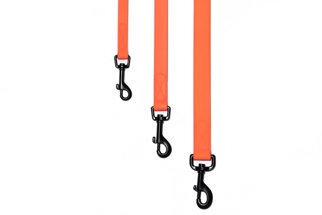 Blaze Orange Waterproof Dog Leash by Pawswild - Small, Medium, Large - Etsy