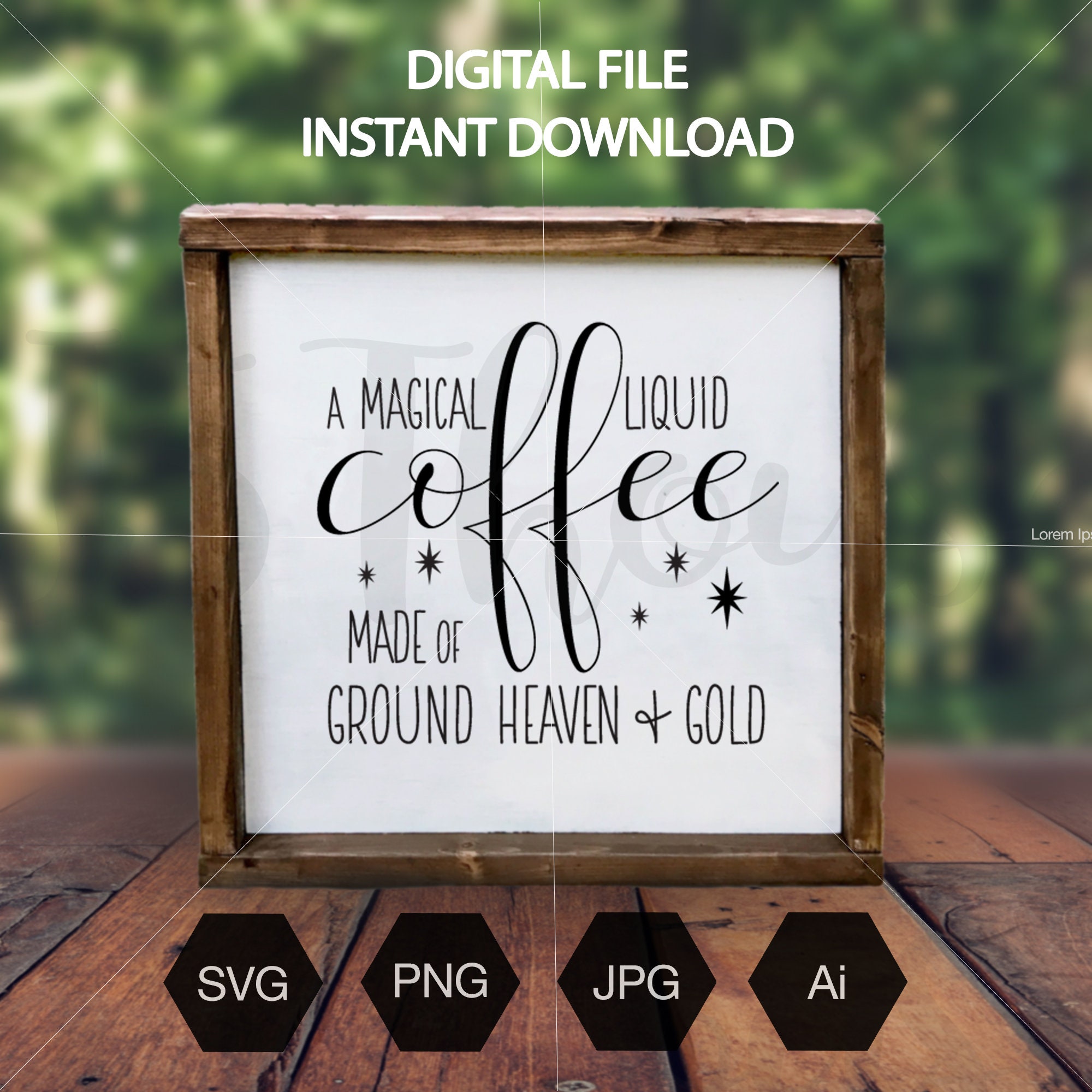 Coffee Sign - Digital Download SVG - Etsy